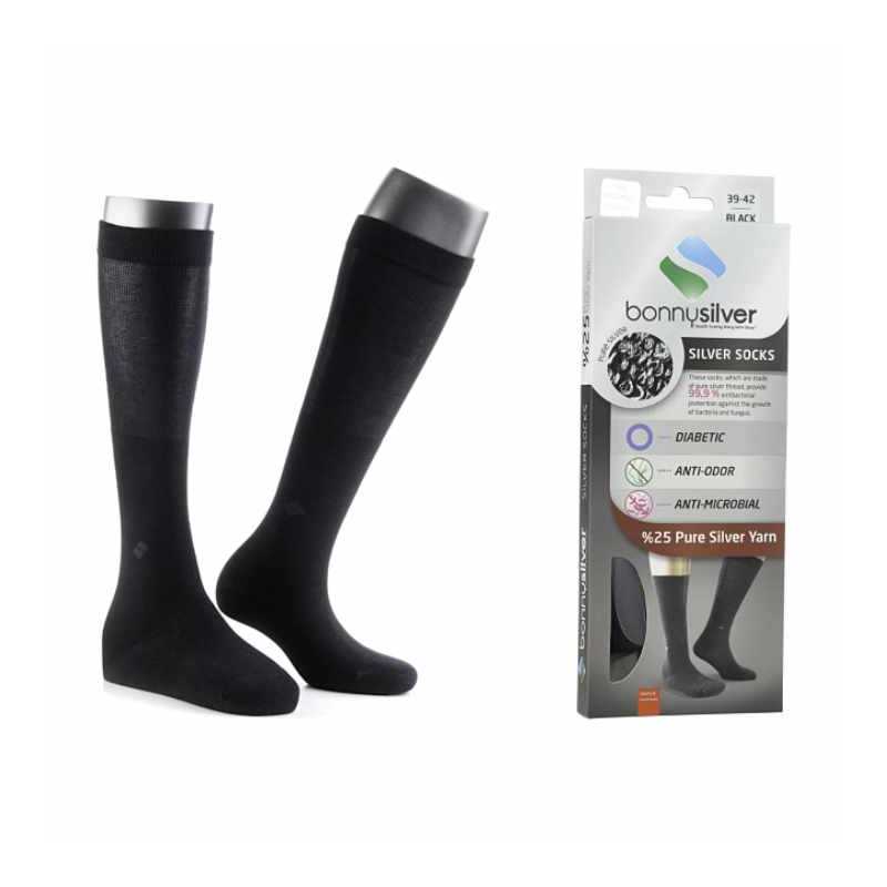 Ciorapi lungi fir argint 25% pentru femei si barbati BonnySilve 114