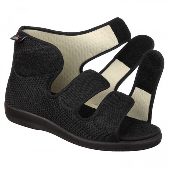 Sandale inalte reglabile negre pentru femei si barbati OrtoMed 515-T21