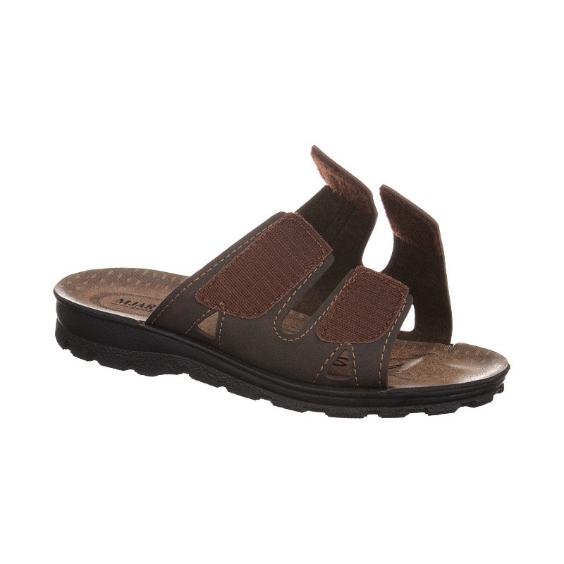 Papuci de vara, reglabili, barbatesti, Mjartan 2914-N15 maro